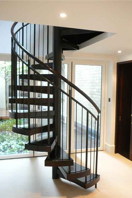 Spiral Staircase Manchester with Wenge treads and handrail