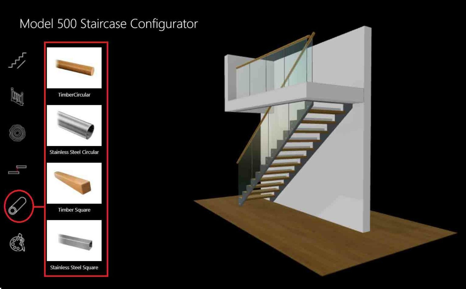 Stair Project of the Model Sept 22 - Model 500 Staircase Selector